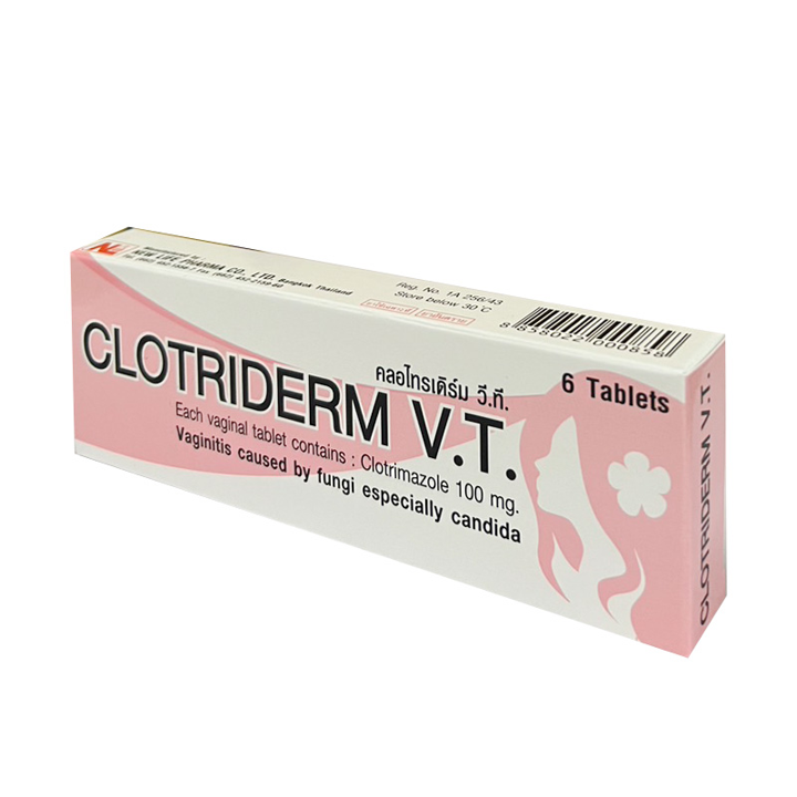 Clotriderm V.T. 100mg NEW LIFE (Box/6s) - Buymed Thailand - ซื้อยาที่ ...