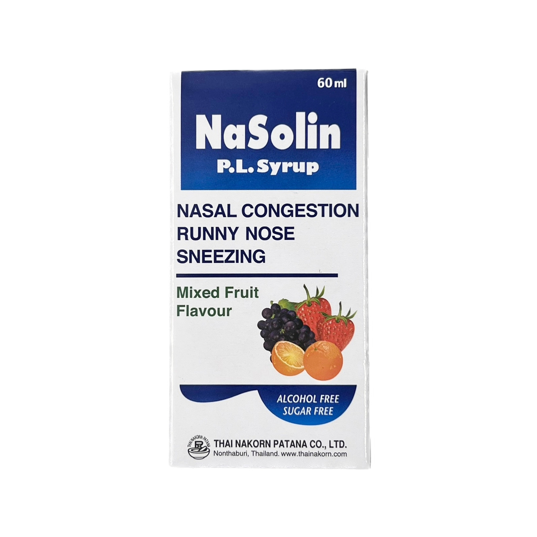 (ข.ย.11) Nasolin P.L. syrup (2mg + 5mg)/5ml TH NAKORN (Bottle/60ml ...