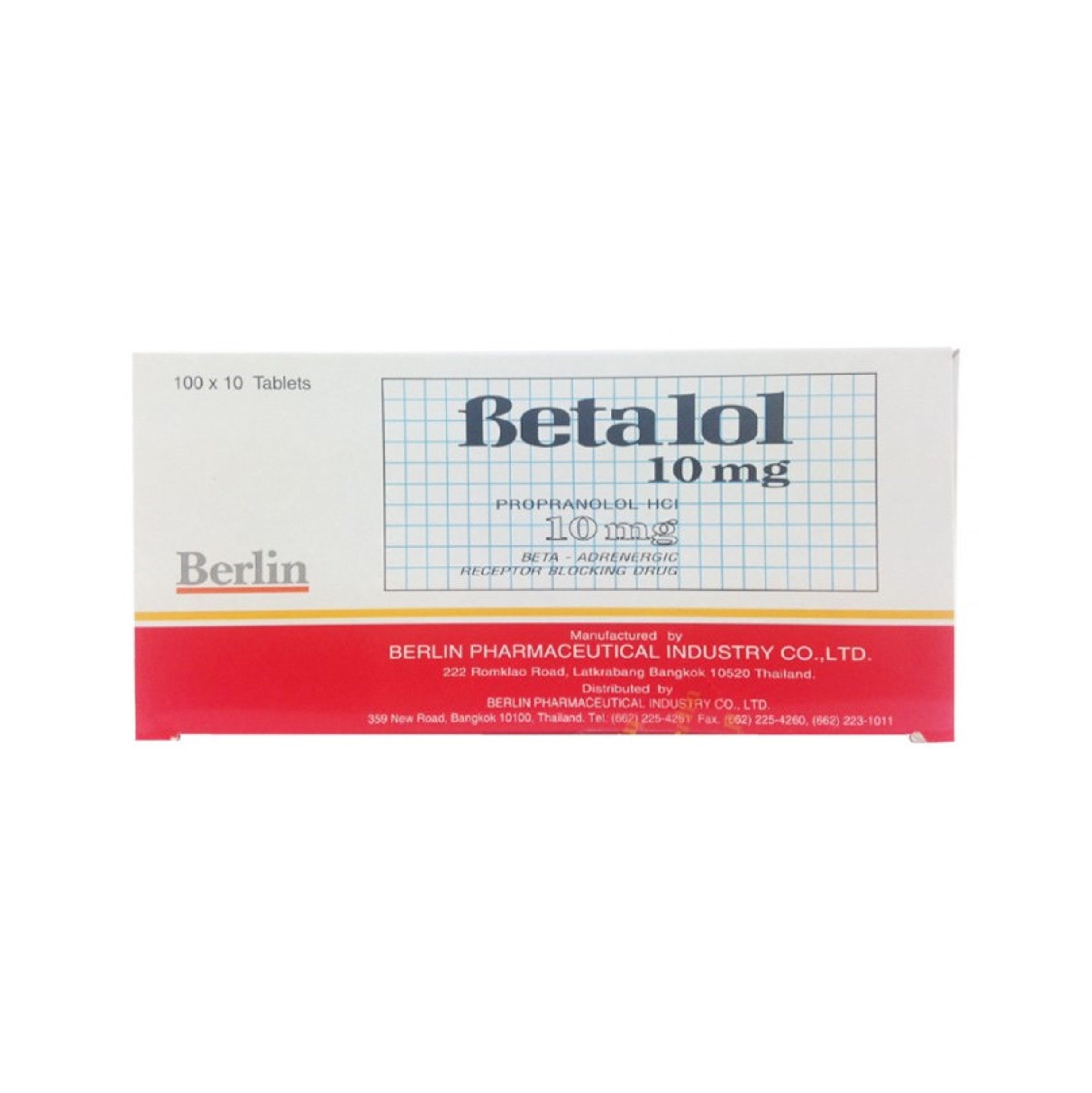 Betalol 10mg BERLIN (Box/1000s) - Buymed Thailand - ซื้อยาที่บายเมดถูกกว่า