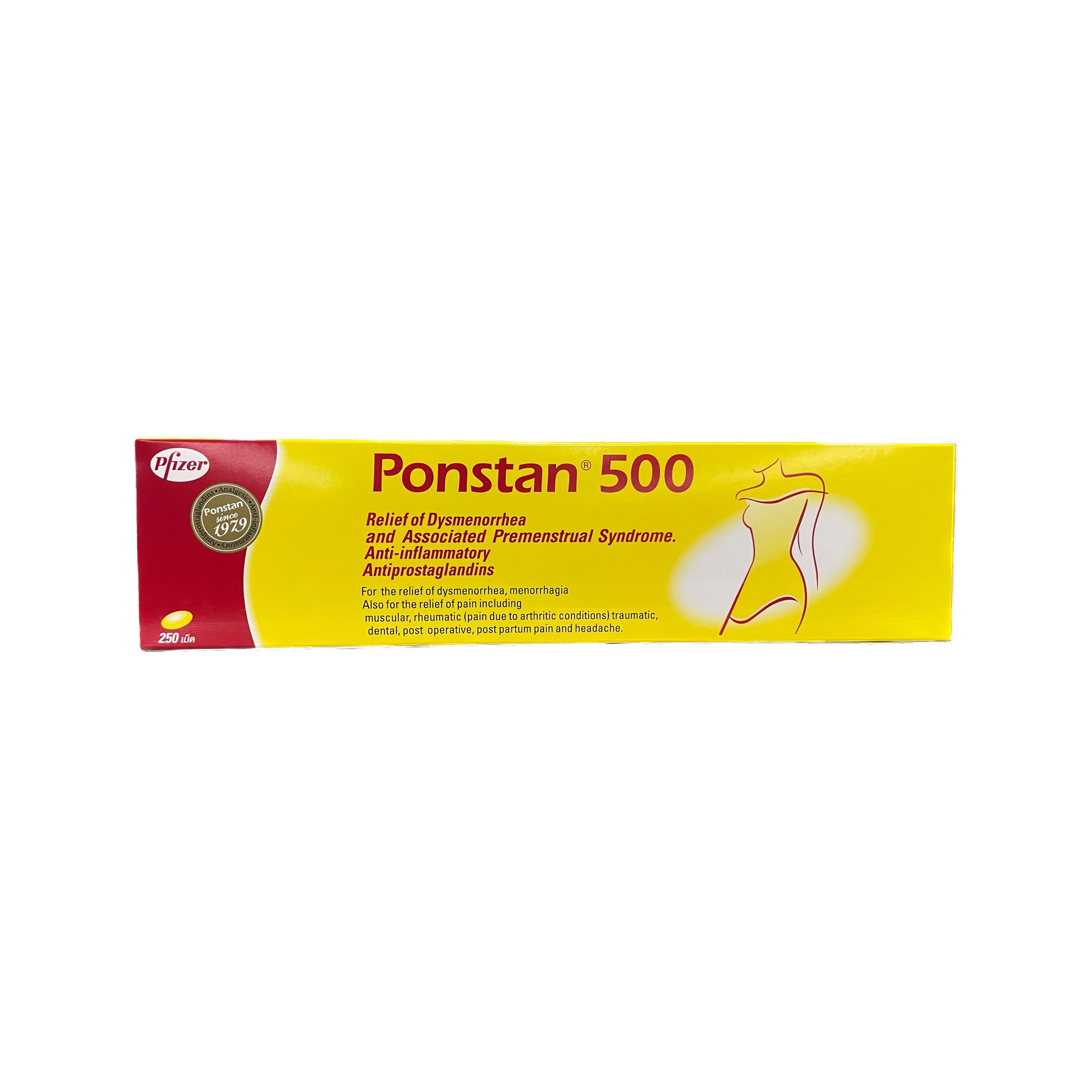 Ponstan 500mg PFIZER (Box/250s) - Buymed Thailand - ซื้อยาที่บายเมดถูกกว่า