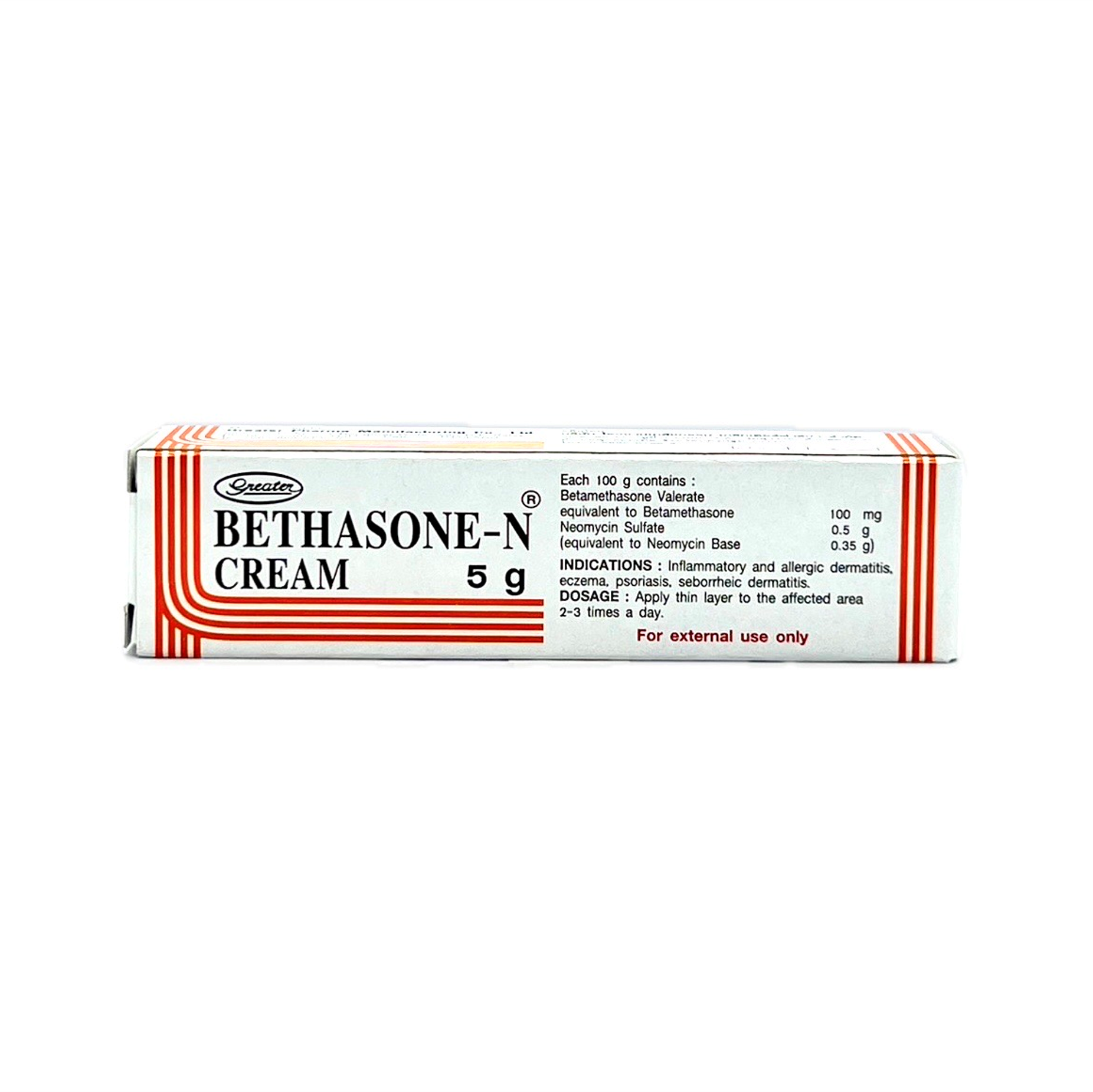 Bethasone-N cream GREATER (Tube/5g) - Buymed Thailand - ซื้อยาที่บายเมด ...
