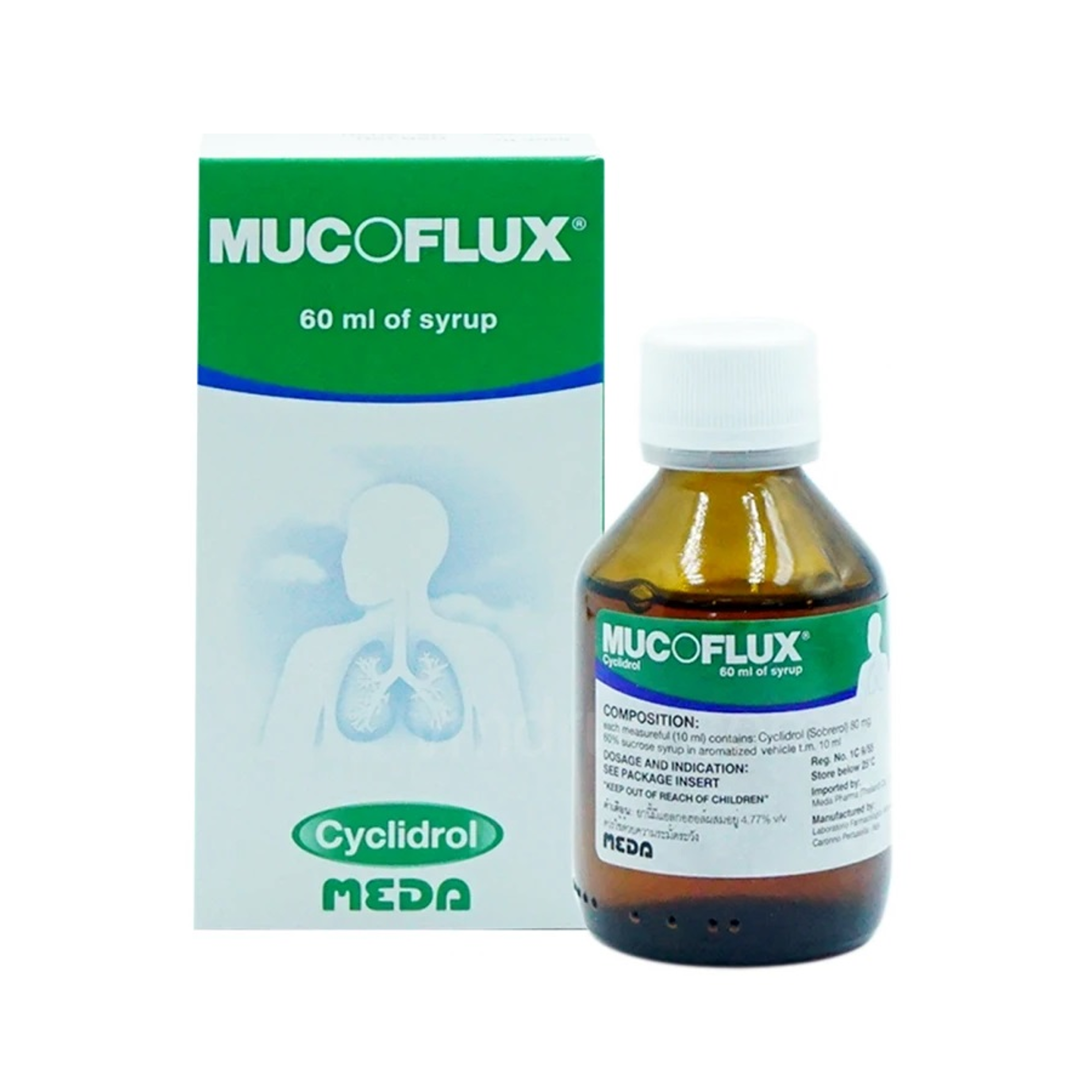 Mucoflux syrup MEDA (Bottle/60ml) - Buymed Thailand - ซื้อยาที่บายเมด ...
