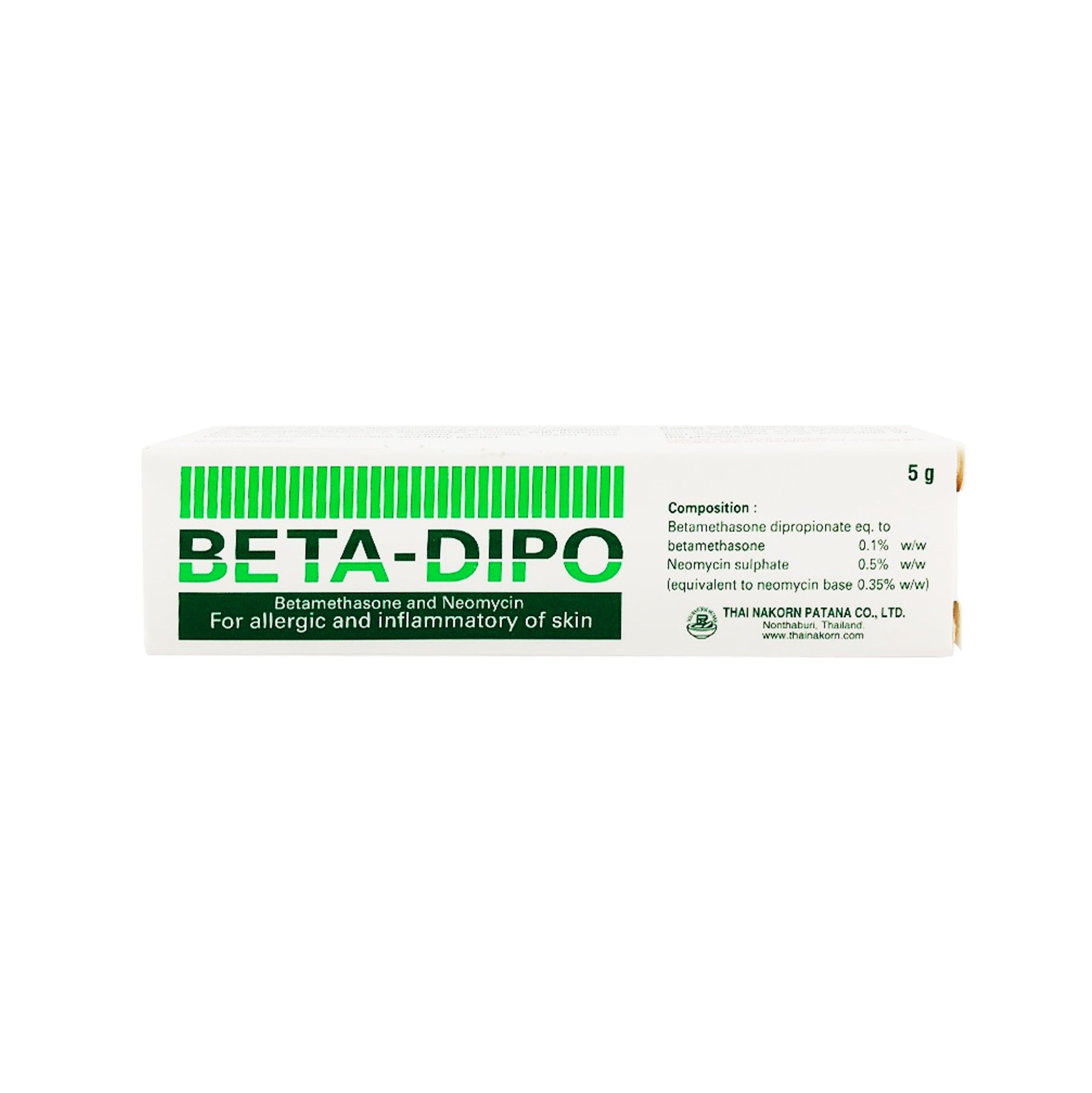 Beta-dipo cream TH NAKORN (Tube/5g) - Buymed Thailand - ซื้อยาที่บายเมด ...