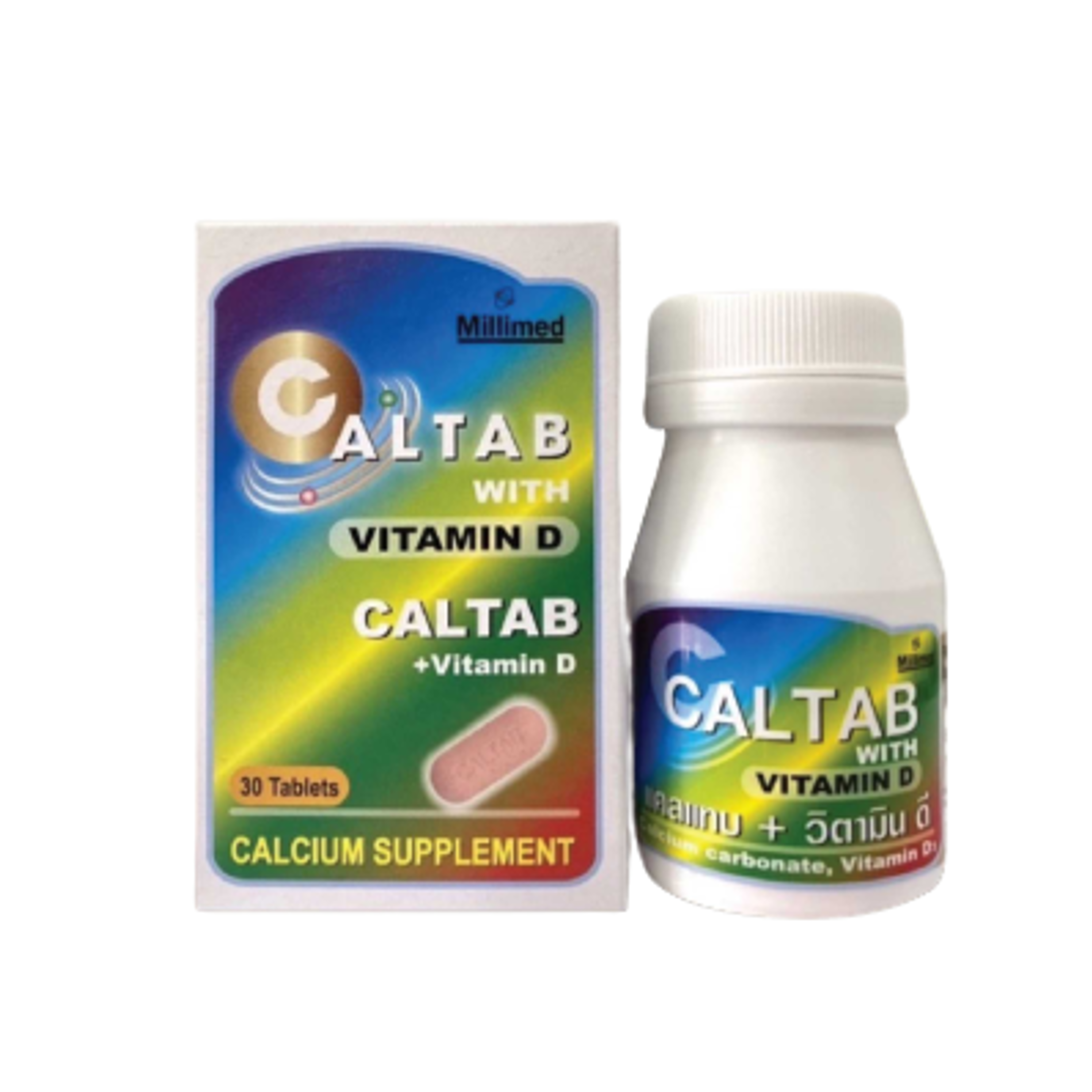 Caltab with Vit D MILLIMED (Bottle/30s) - Buymed Thailand - ซื้อยาที่ ...