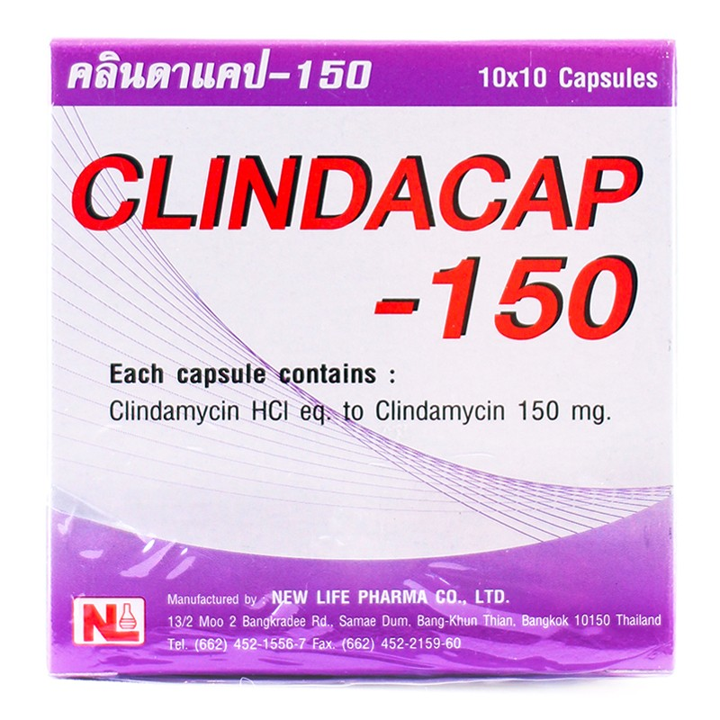 Clindacap 150mg (สีม่วง) NEW LIFE (Box/100s) - Buymed Thailand - ซื้อยา ...