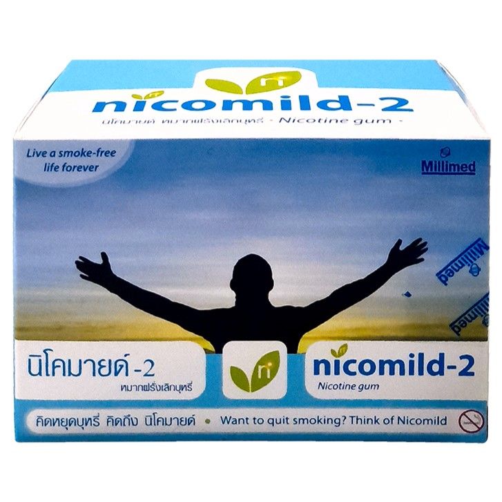 Nicomild gum 2mg MILLIMED (Box/7s/9s) - Buymed Thailand - ซื้อยาที่บาย ...