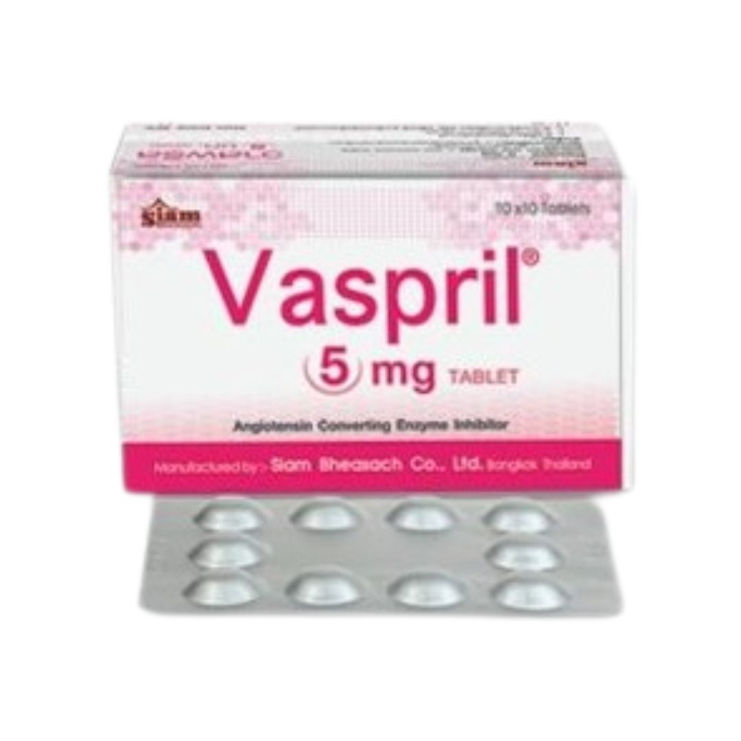 Vaspril 5mg SIAM (Box/100s) - Buymed Thailand - ซื้อยาที่บายเมดถูกกว่า