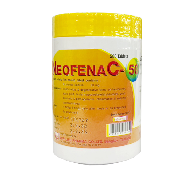 Neofenac 50mg NEW LIFE (Bottle/500s) - Buymed Thailand - ซื้อยาที่บายเม ...
