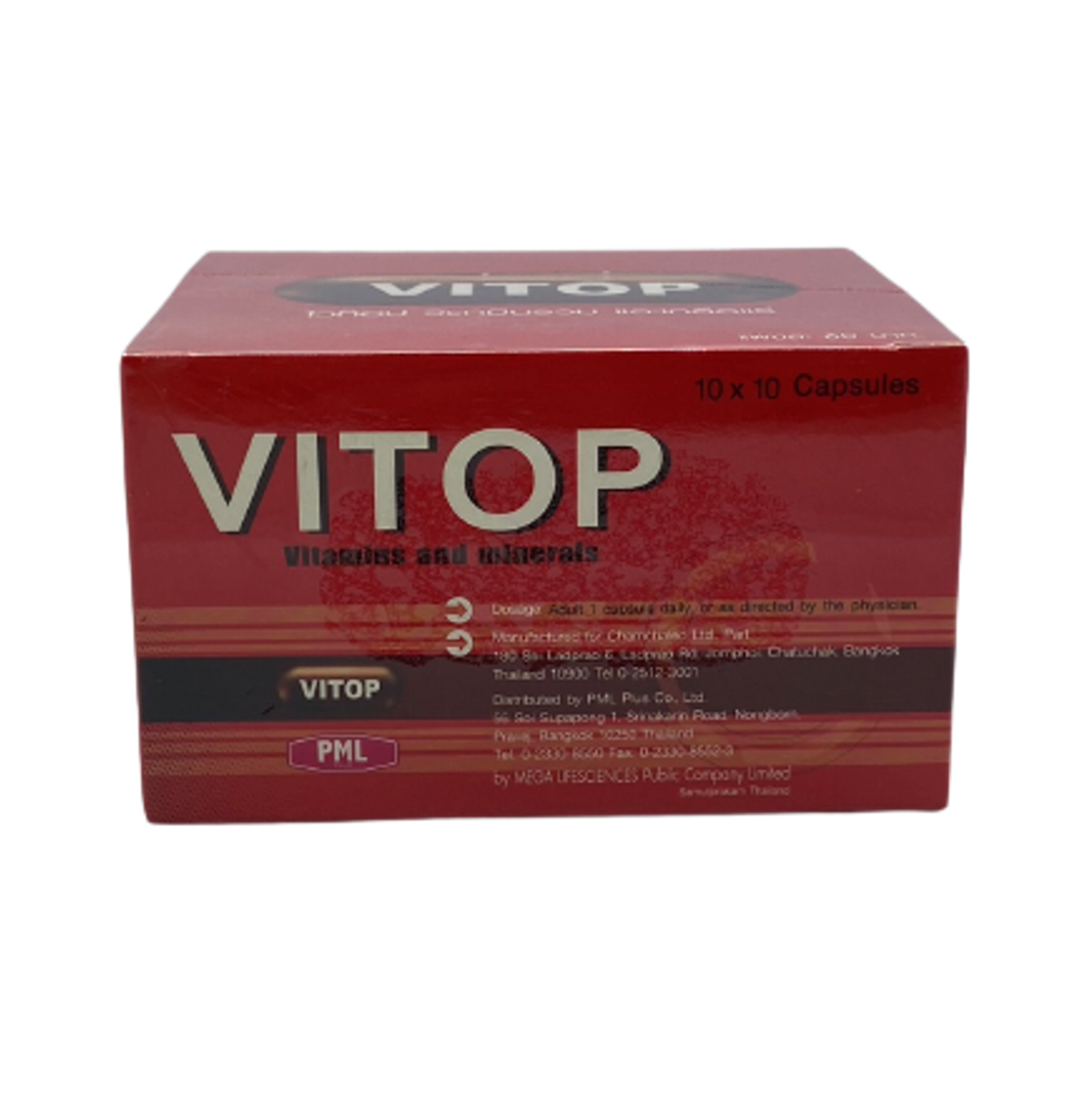 Vitop Vitamin and minerals PHARMALAND (Box/100s) - Buymed Thailand ...