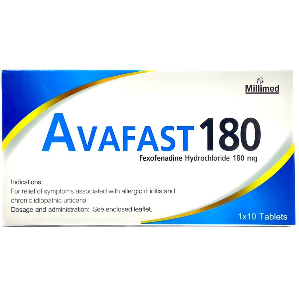 Avafast 180mg MILLIMED (Box/10s) - Buymed Thailand - ซื้อยาที่บายเมดถูกกว่า