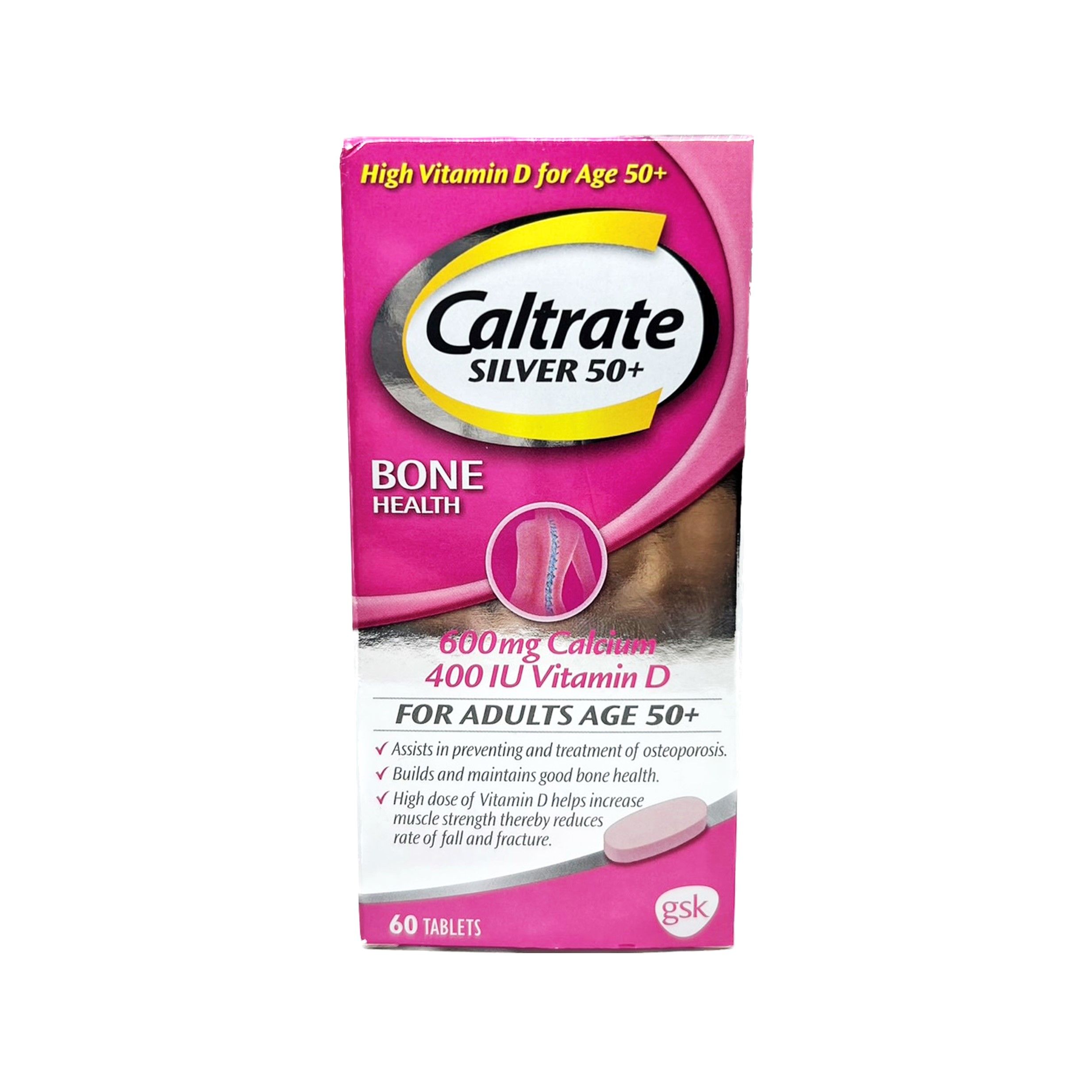 Caltrate Silver 50+ HALEON (Bottle/60s) - Buymed Thailand - ซื้อยาที่ ...