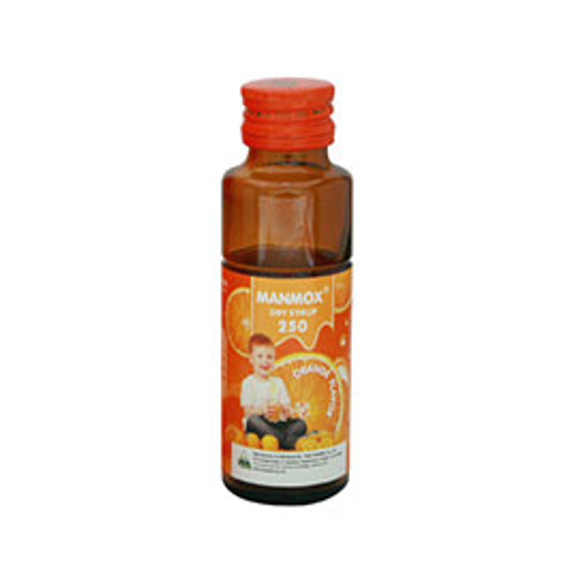 Manmox dry syrup orange (ขวดเปลือย) 250mg/5ml T.MAN (Bottle/60ml ...
