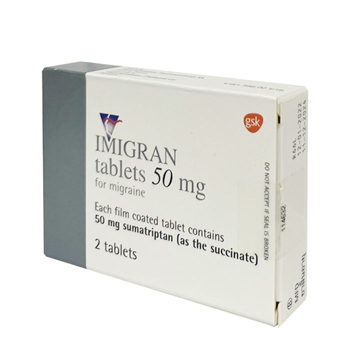 Imigran 50mg GSK (Box/2s) - Buymed Thailand - ซื้อยาที่บายเมดถูกกว่า