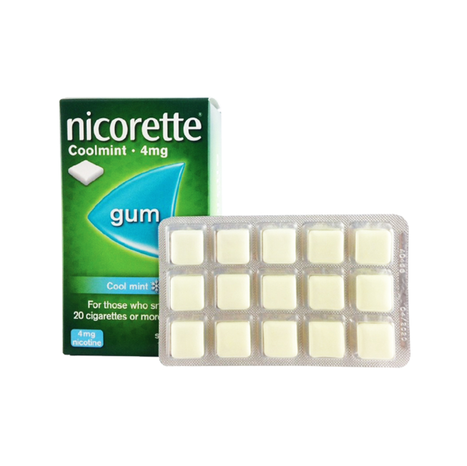 Nicorette Coolmint gum 4mg J&J (Box/105s) - Buymed Thailand - ซื้อยาที่ ...