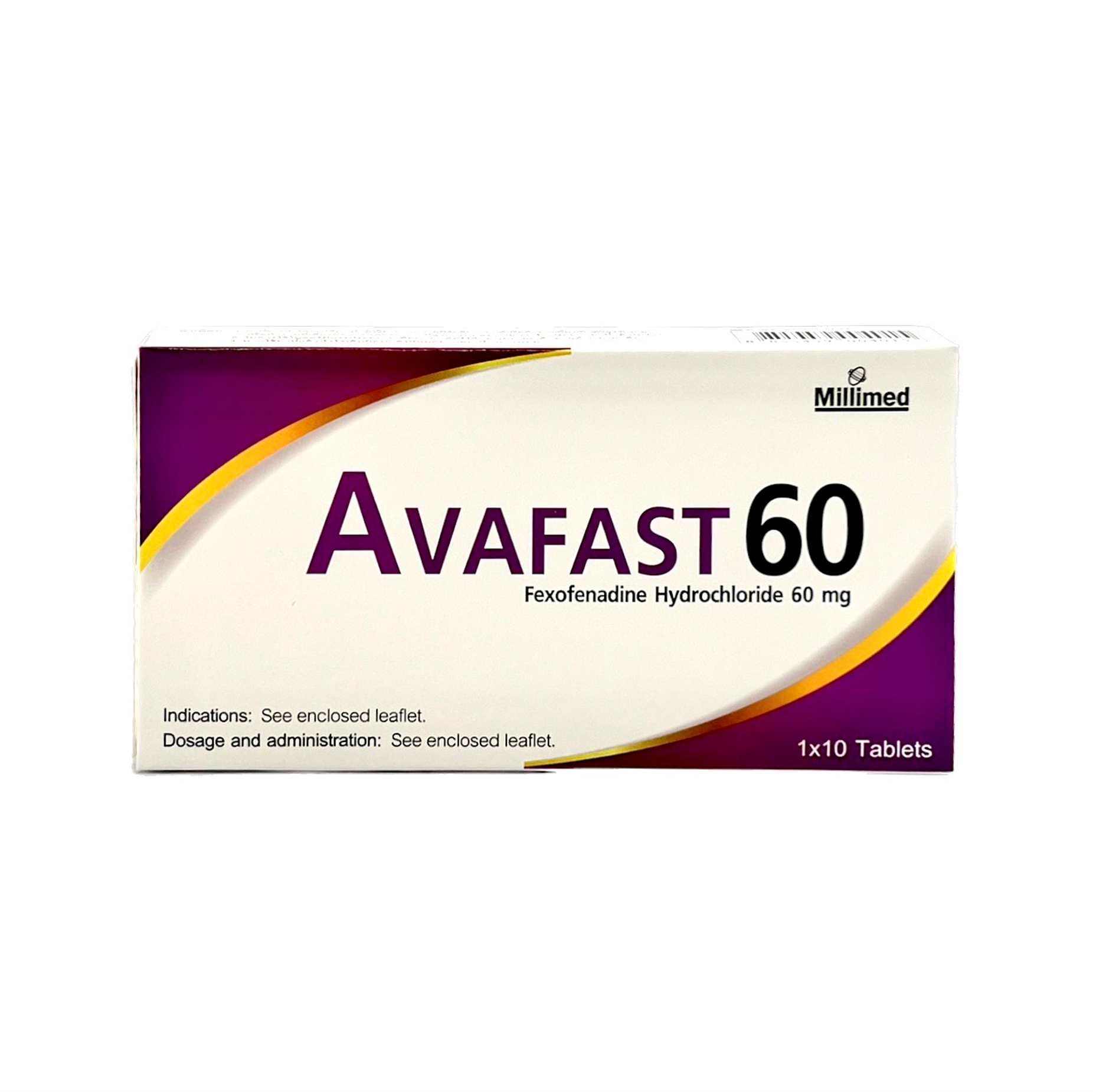Avafast 60mg MILLIMED (Box/10s) - Buymed Thailand - ซื้อยาที่บายเมดถูกกว่า