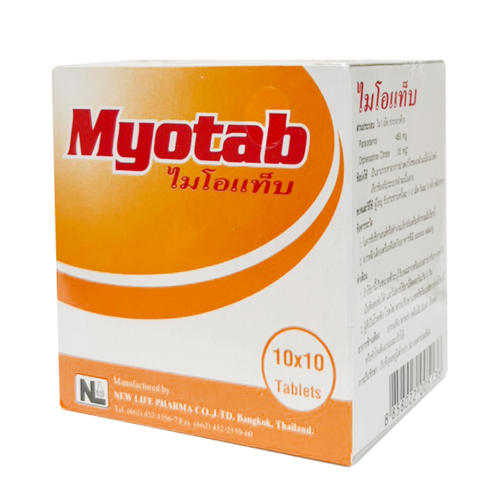 Myotab (Orange) 450mg + 35mg NEW LIFE (Box/100s) - Buymed Thailand ...