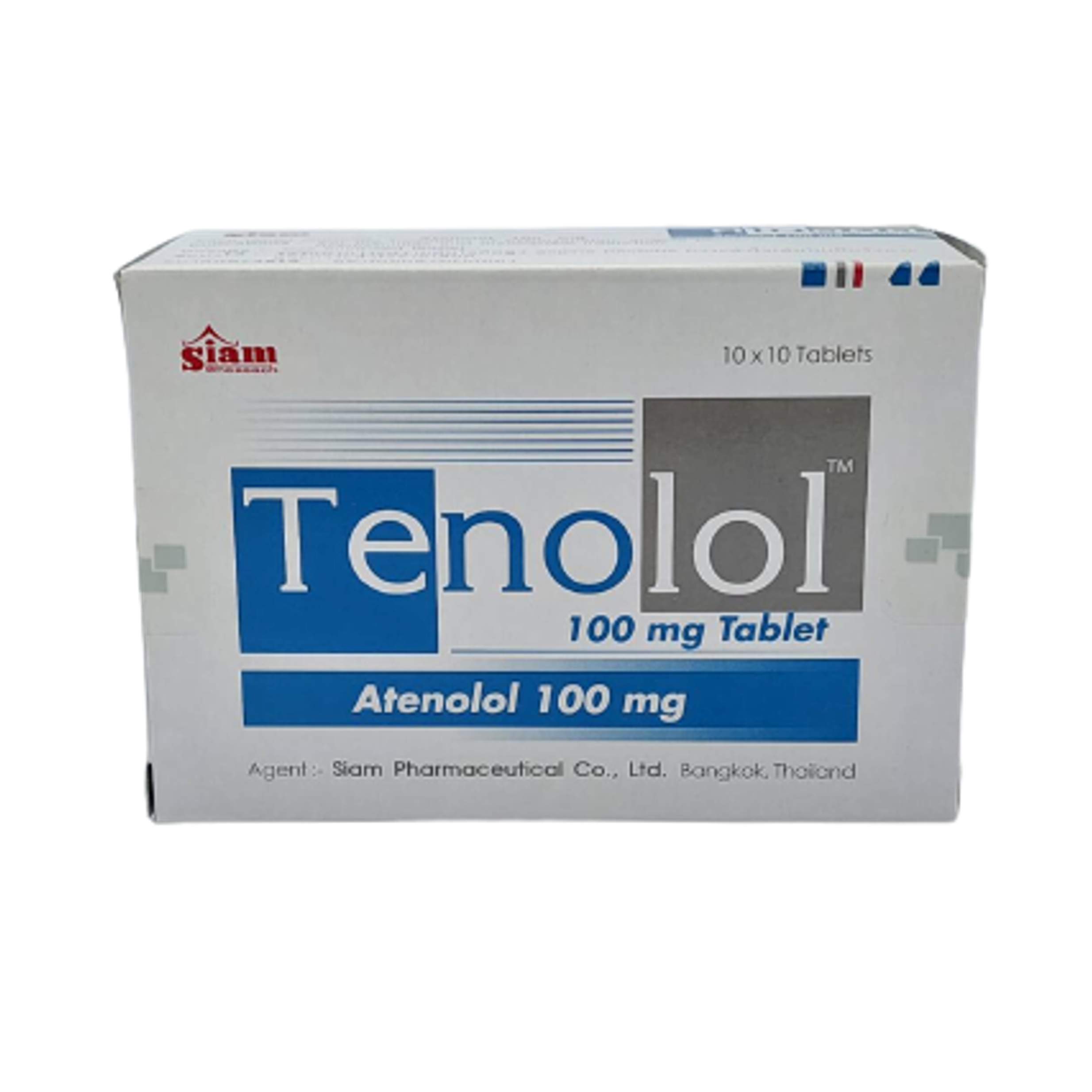 Tenolol tablet 100mg SIAM (Box/100s) - Buymed Thailand - ซื้อยาที่บายเม ...