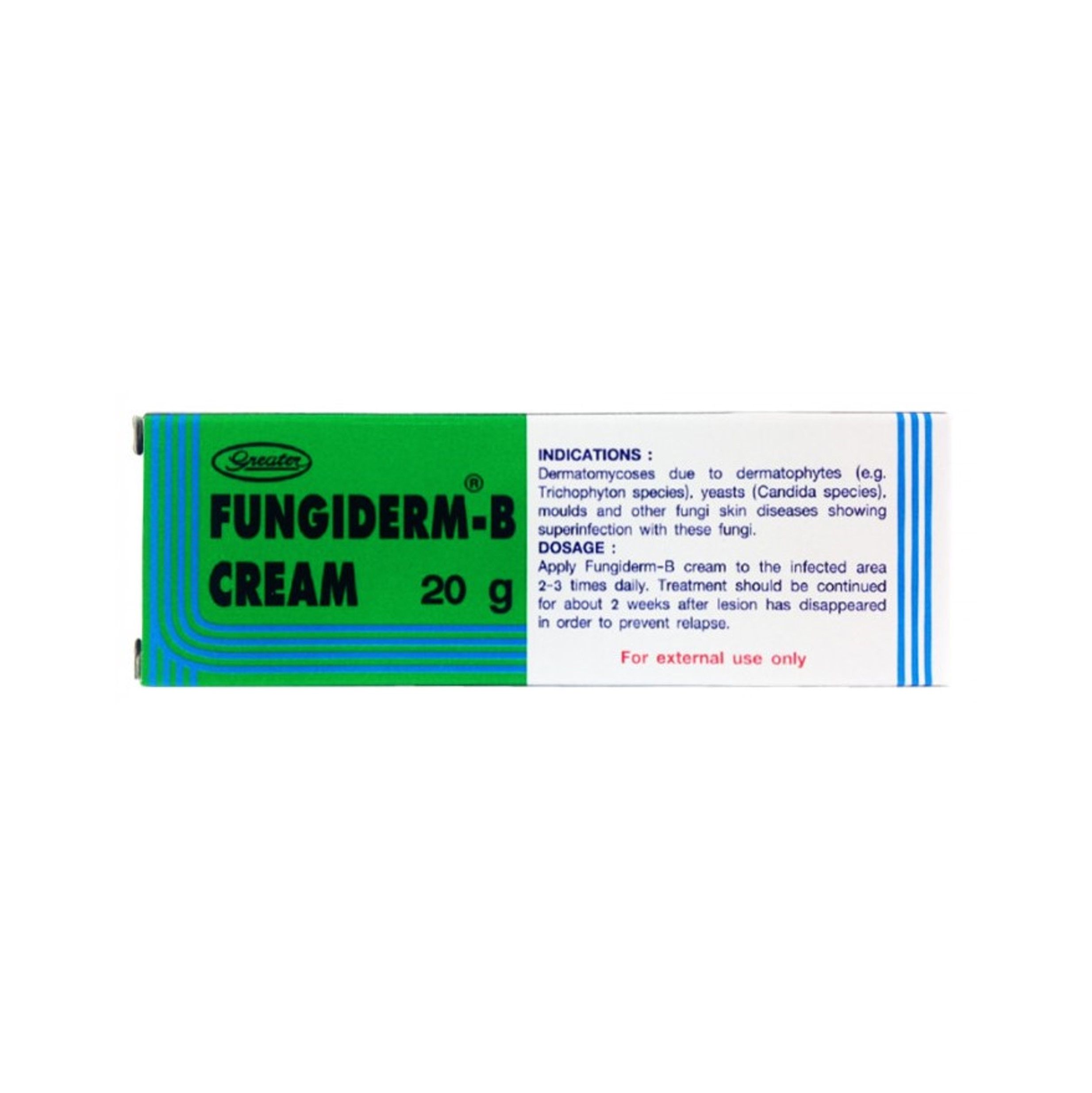 Fungiderm-B cream GREATER (Tube/20g) - Buymed Thailand - ซื้อยาที่บายเม ...
