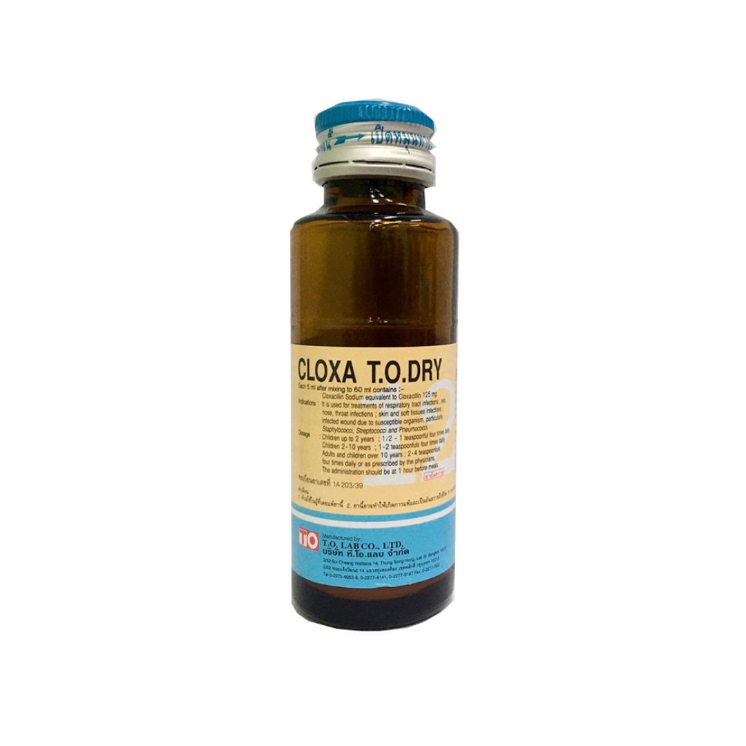 Cloxa dry syrup (ขวดเปลือย) 125mg/5ml T.O. (Bottle/60ml) - Buymed ...