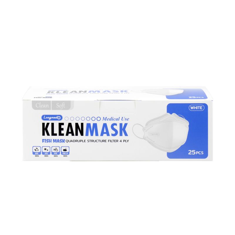 Klean mask fish mask LF99 (สีขาว) LONGMED (Box/25s) - Buymed Thailand ...