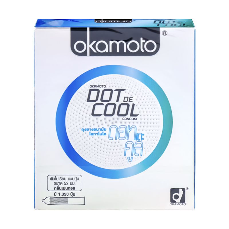 ถุงยางอนามัย Okamoto Dot de Cool (52mm) ผิวไม่เรียบ แบบปุ่ม CP CONSUMER ...