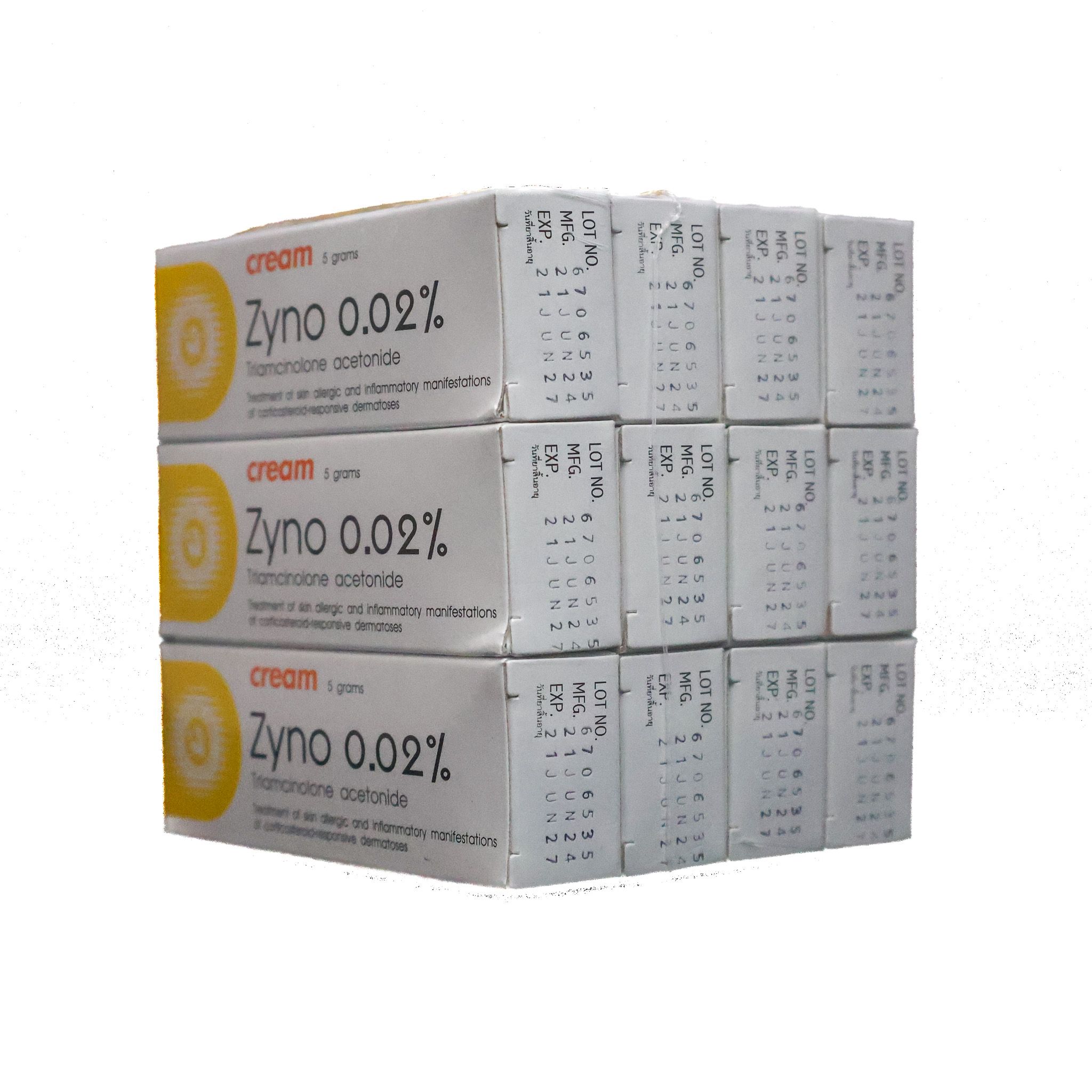 Zyno cream 0.02% BKD (Pack/12s/5g) - Buymed Thailand - ซื้อยาที่บายเมด ...