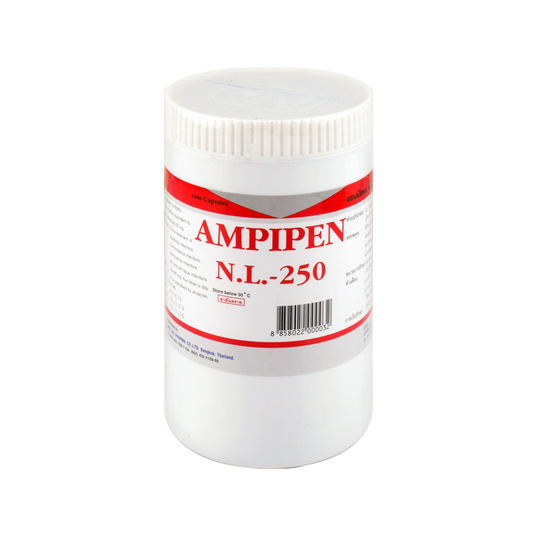 Ampipen N.L.-250mg NEW LIFE (Bottle/1000s) - Buymed Thailand - ซื้อยา ...