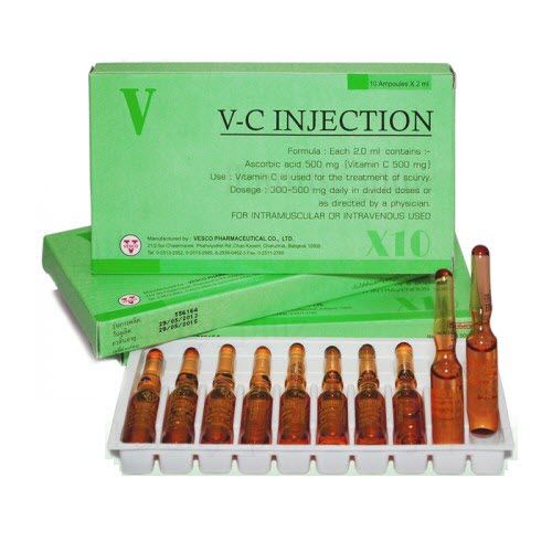 V-C Injection 500mg VESCO (Box/10s/2ml) - Buymed Thailand - ซื้อยาที่ ...