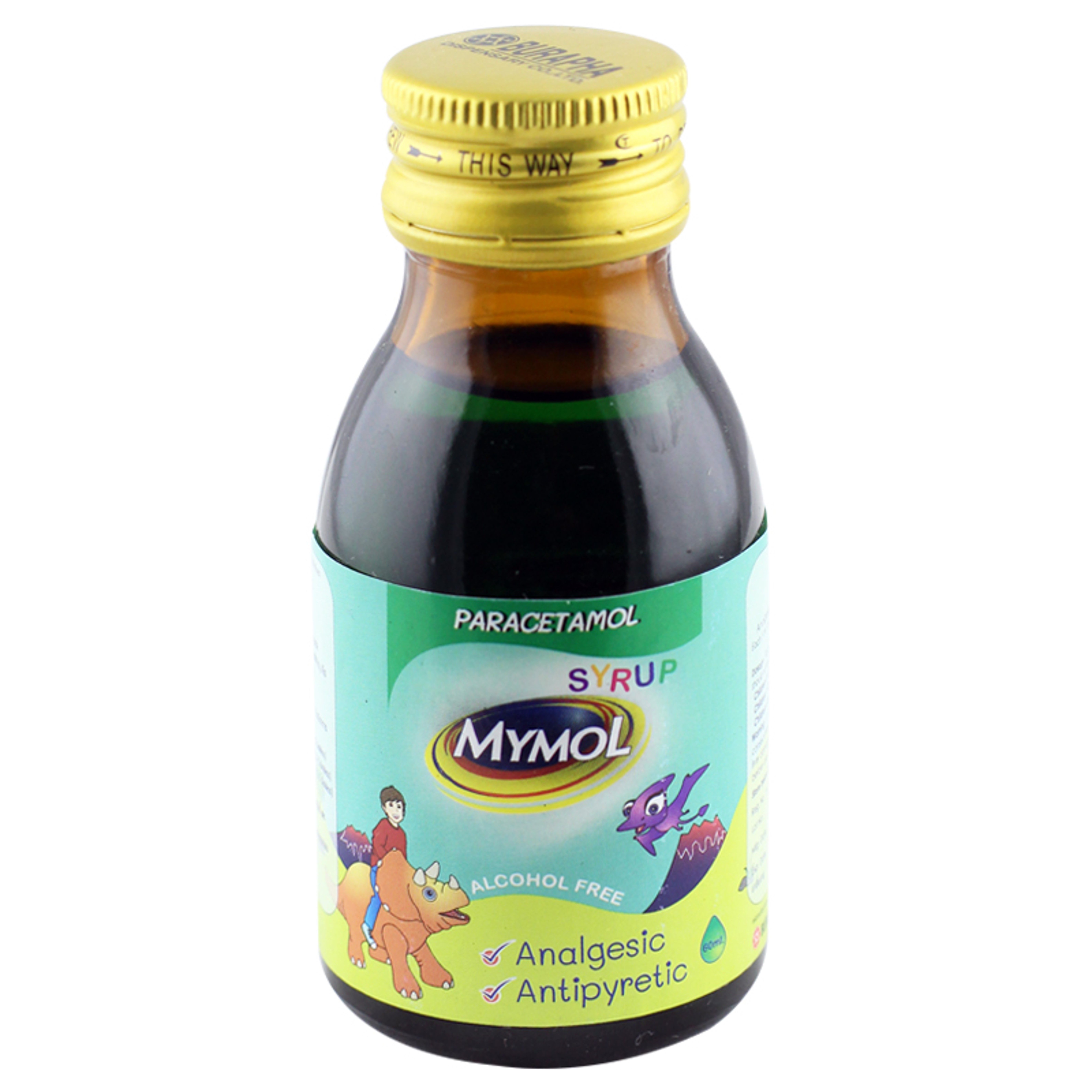 Mymol syrup (Green) 120mg/5ml กลิ่นราสเบอร์รี ขวดเปลือย BURAPHA (Bottle ...