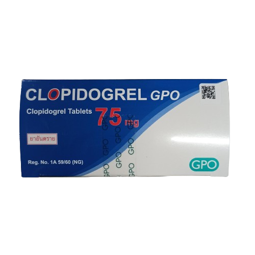 Clopidogrel 75mg GPO (Box/100s) - Buymed Thailand - ซื้อยาที่บายเมดถูกกว่า