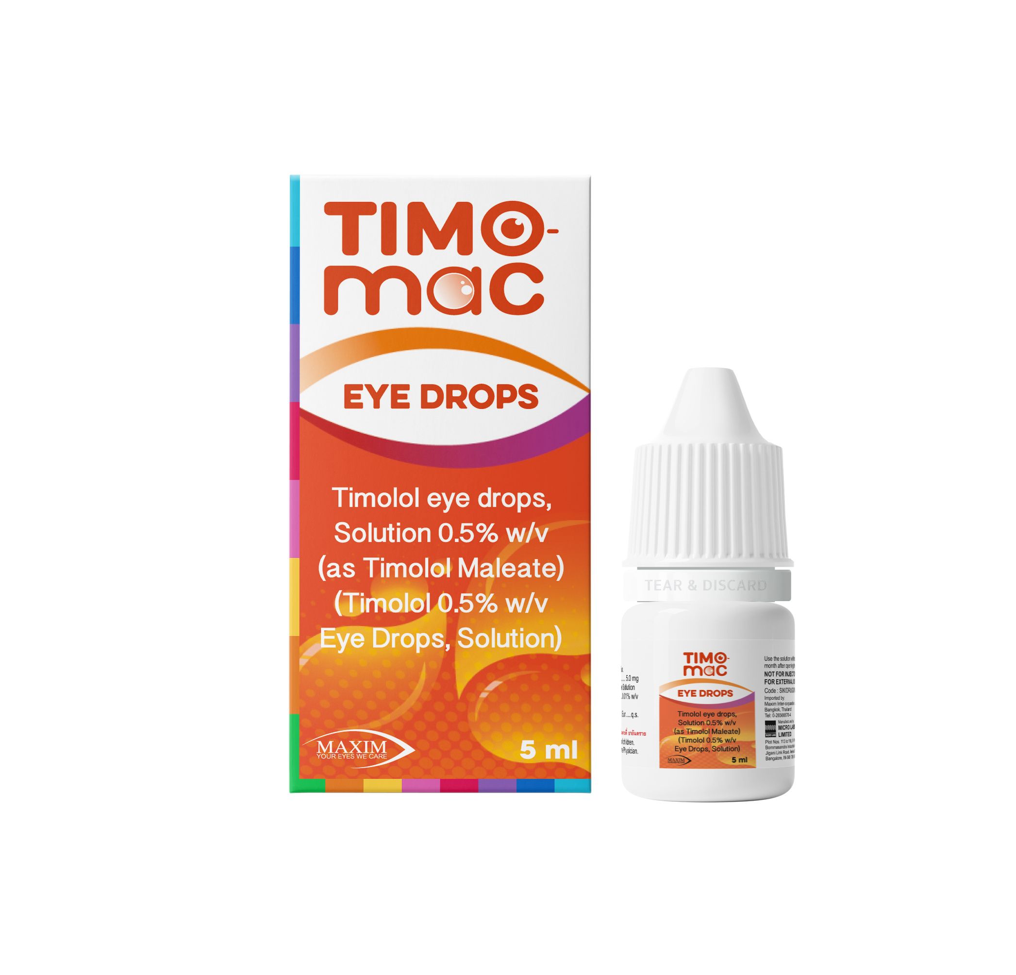 Timo-Mac eye drops 0.5% MAXIM (Bottle/5ml) - Buymed Thailand - ซื้อยา ...