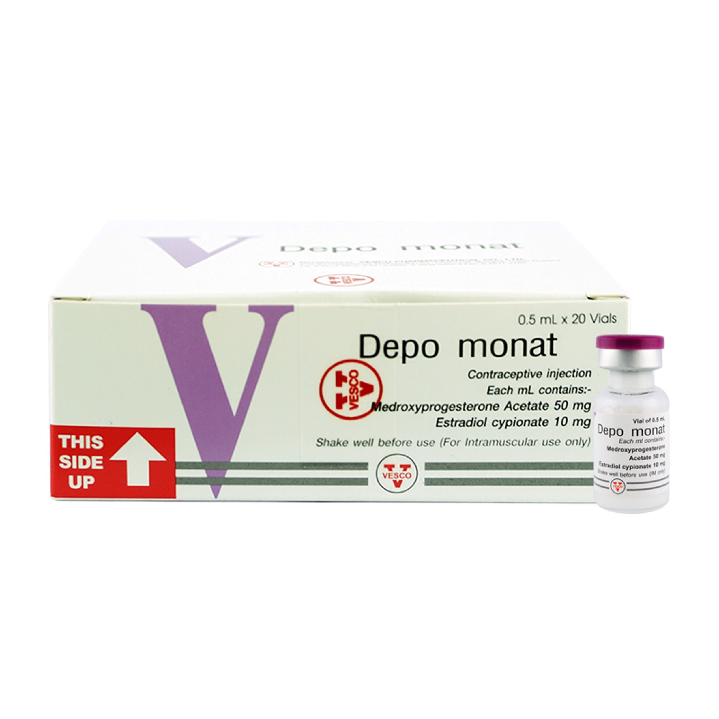 Depo monat injection VESCO (Box/20s/0.5ml) - Buymed Thailand - ซื้อยา ...