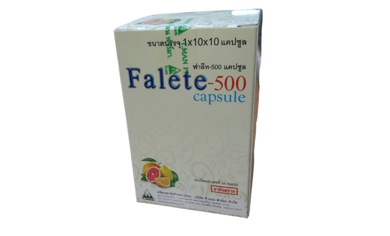 Falete-500 capsule (สีเทา-ครีม) T.MAN (Box/100s) - Buymed Thailand ...