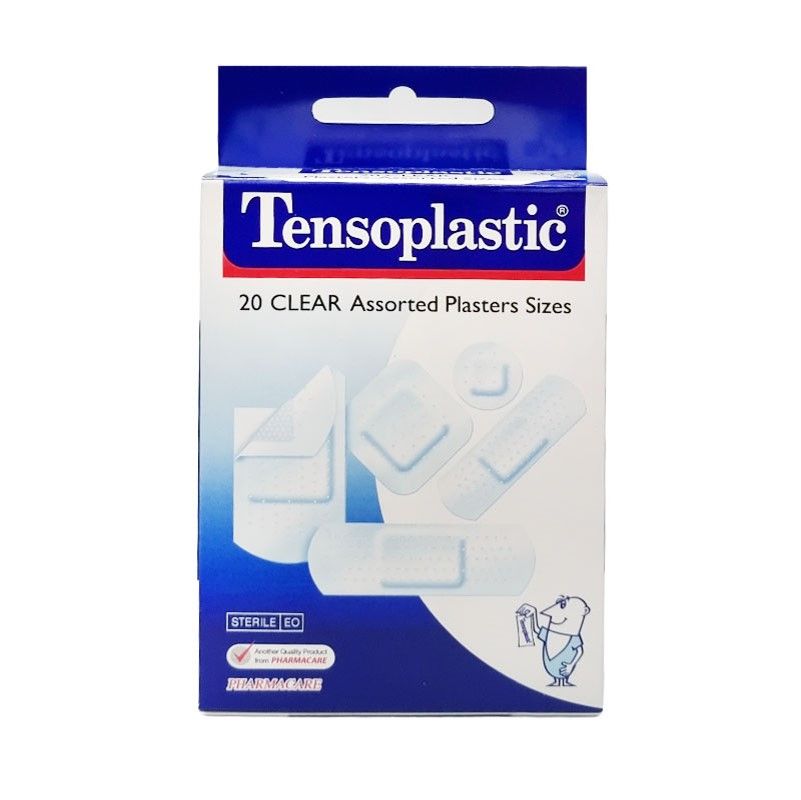 Tensoplastic Assorted plasters sizes (Clear) PHARMACARE (Box/20s ...