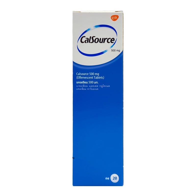 CalSource 500mg (effervescent tablets) GSK (Tube/20s) - Buymed Thailand ...